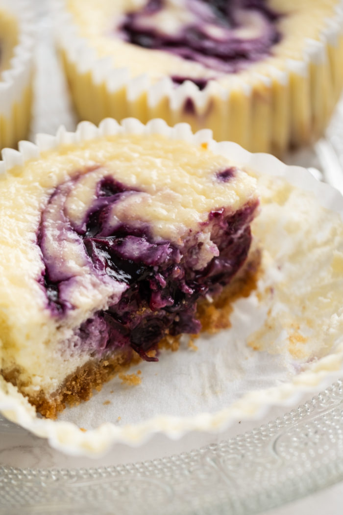 Mini Blueberry Cheesecakes - Reluctant Entertainer