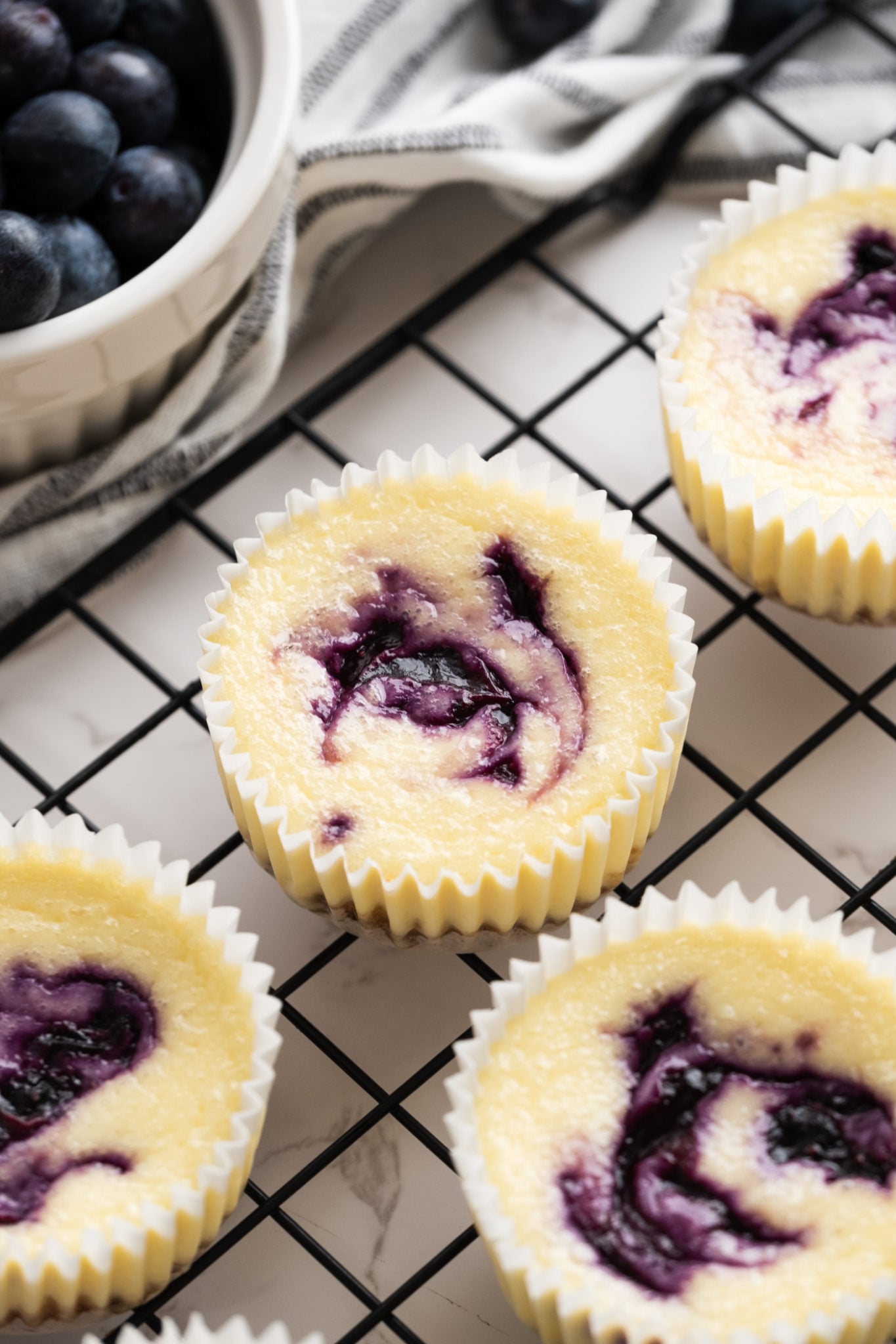 Mini Blueberry Cheesecakes - Reluctant Entertainer