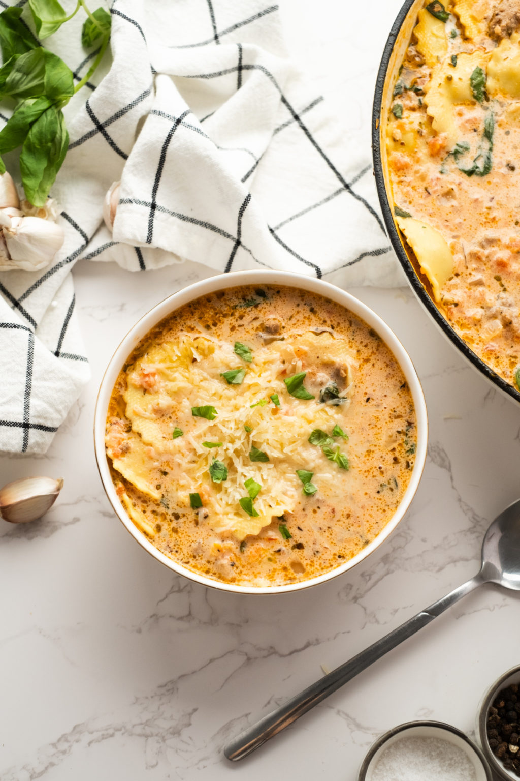 Creamy Ravioli Soup - Reluctant Entertainer