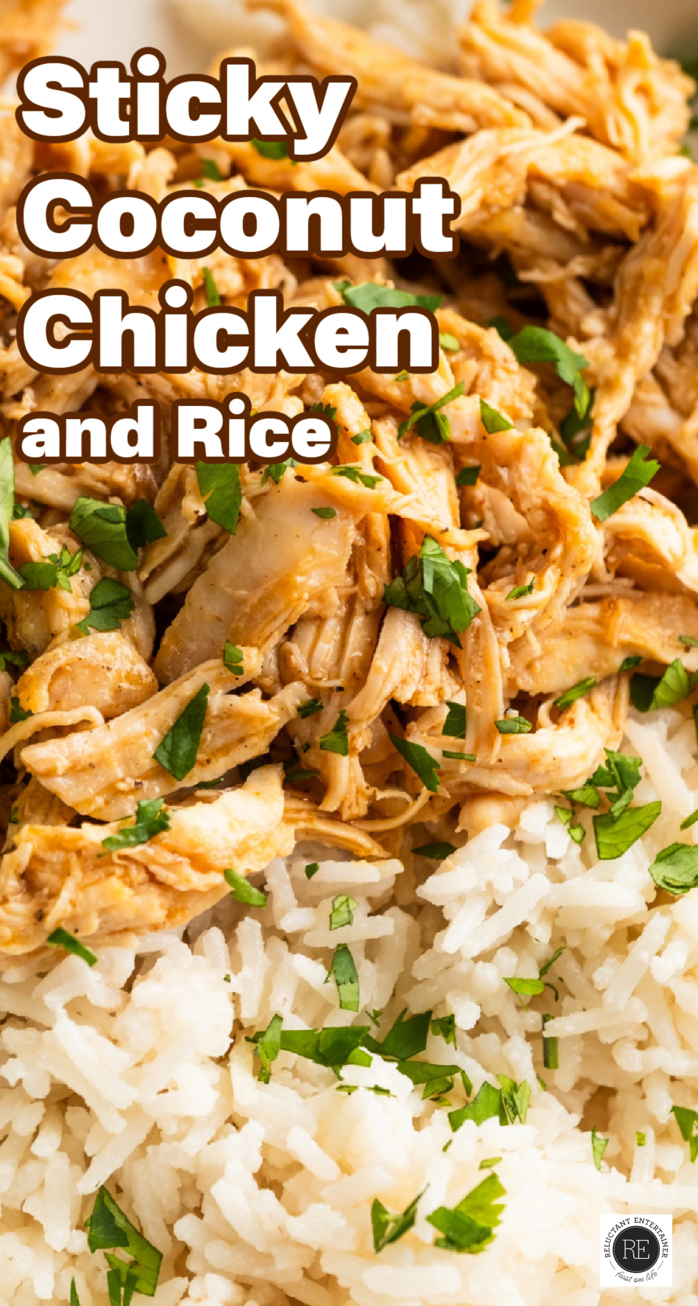 Sticky Coconut Chicken and Rice - Reluctant Entertainer