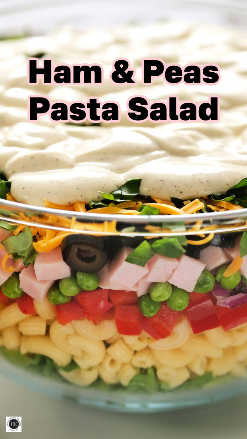 Ham & Peas Pasta Salad - Reluctant Entertainer