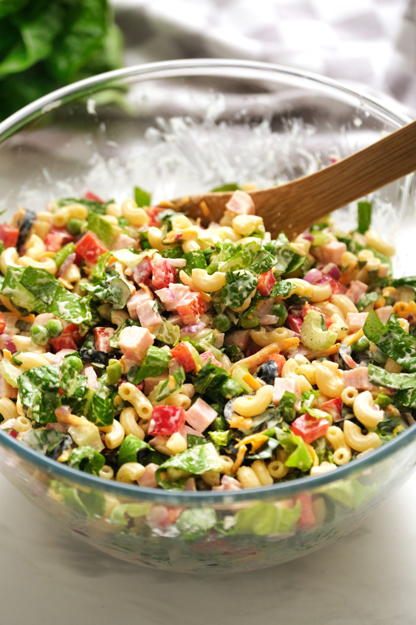 Ham & Peas Pasta Salad - Reluctant Entertainer