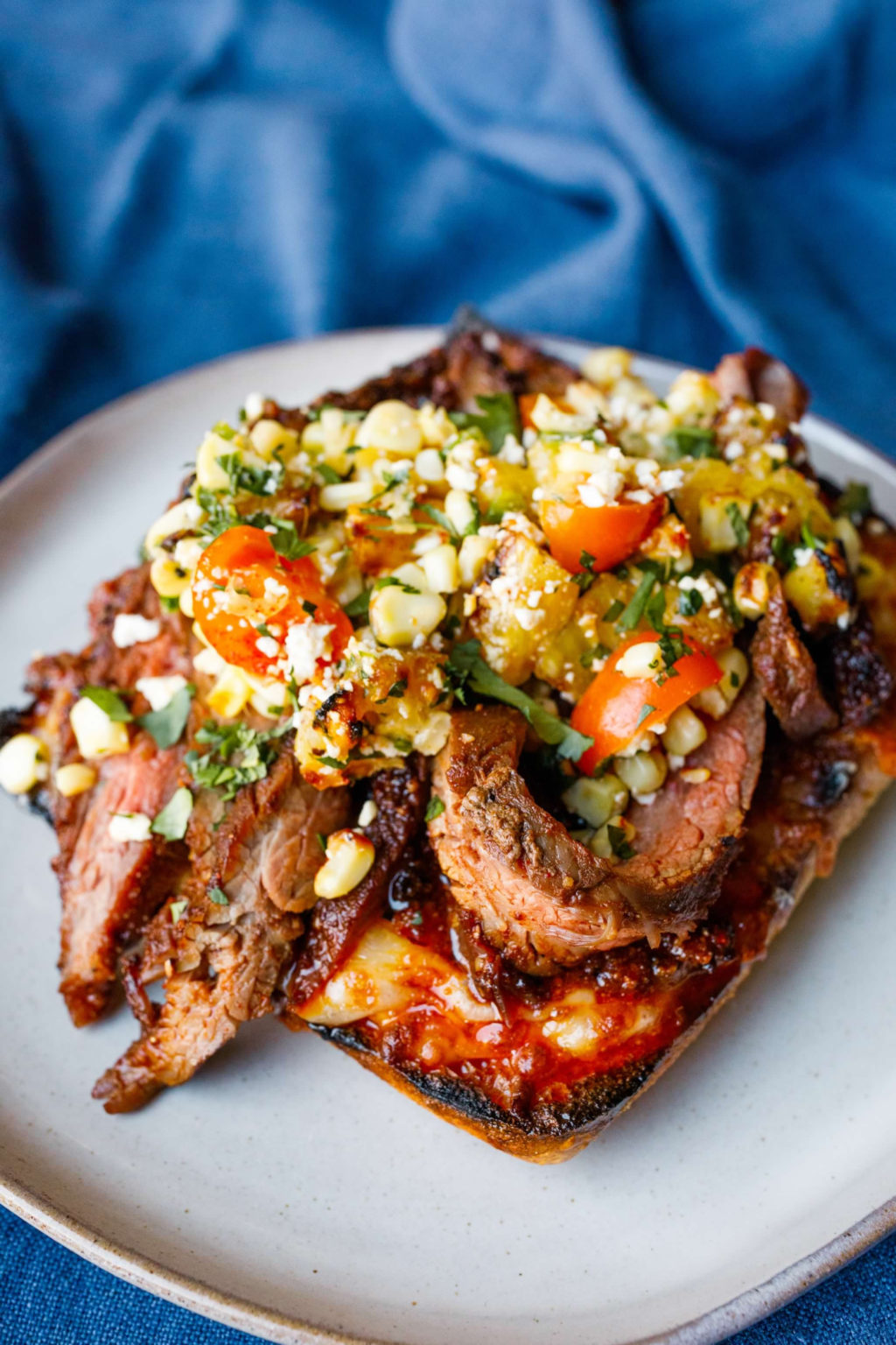 Open Face Flank Steak Sandwiches - Reluctant Entertainer