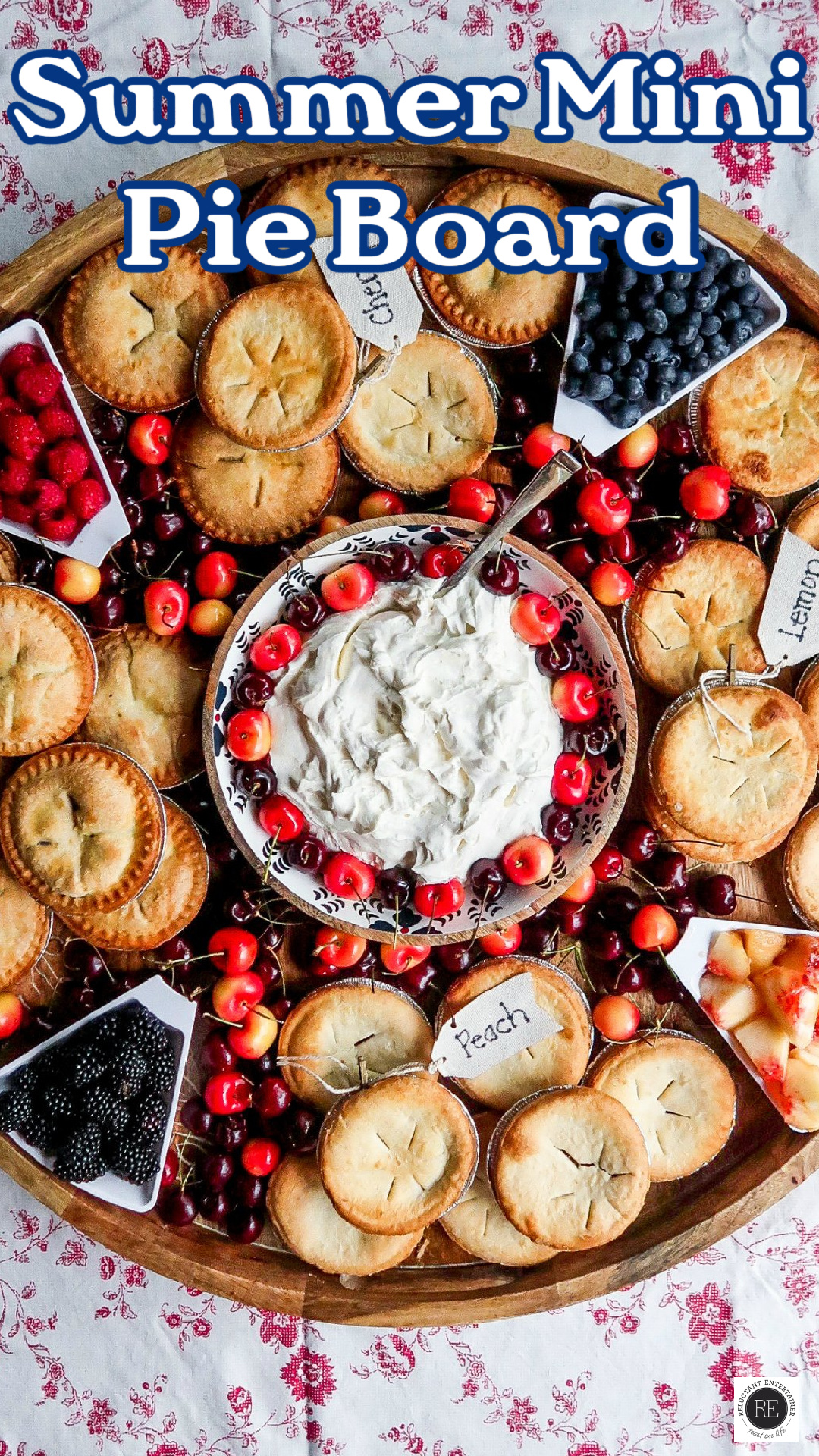Summer Mini Pie Board - Reluctant Entertainer