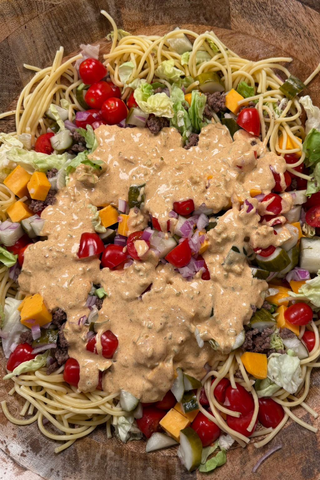 Big Mac Pasta Salad - Reluctant Entertainer