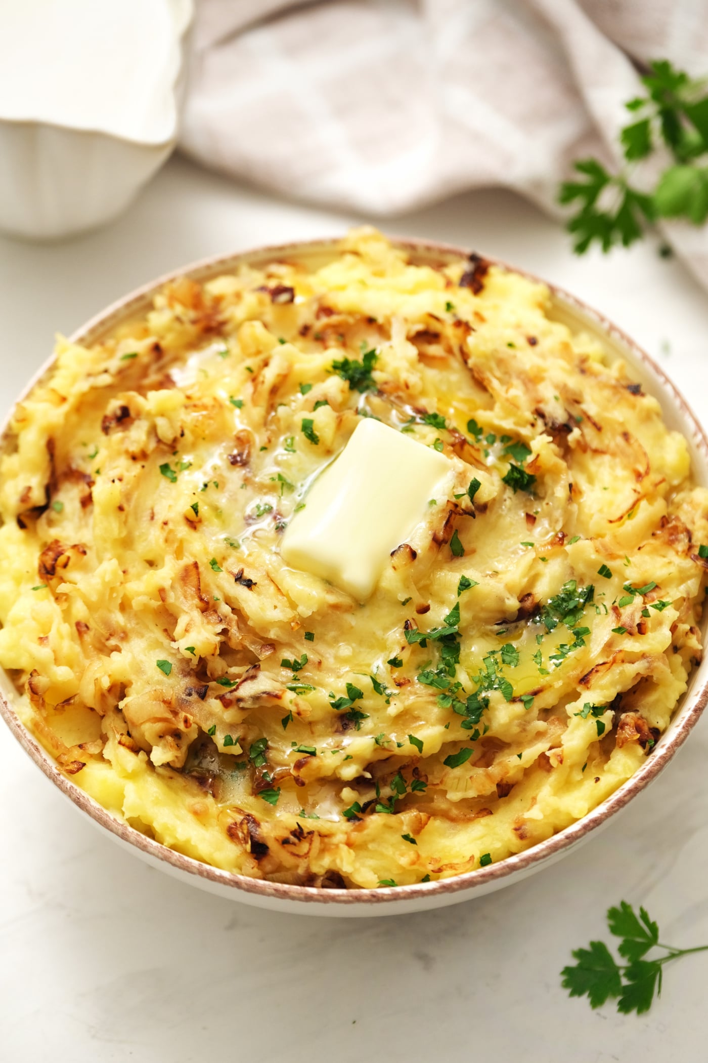 Smashed Potatoes with Sour Cream - Reluctant Entertainer