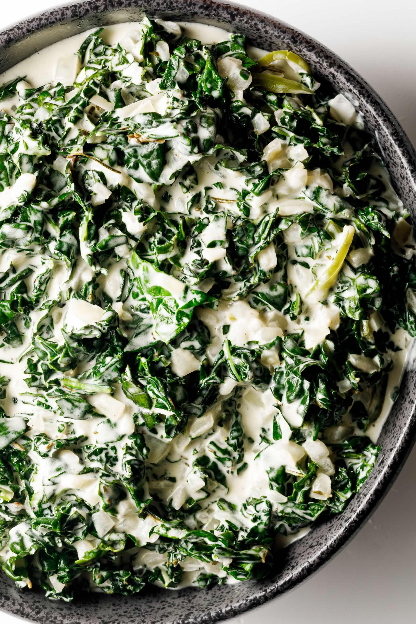 Creamed Kale with Walnut Panko Topping - Reluctant Entertainer