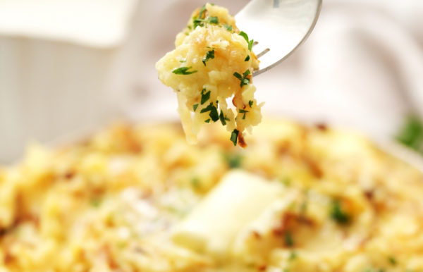 Smashed Potatoes with Sour Cream - Reluctant Entertainer