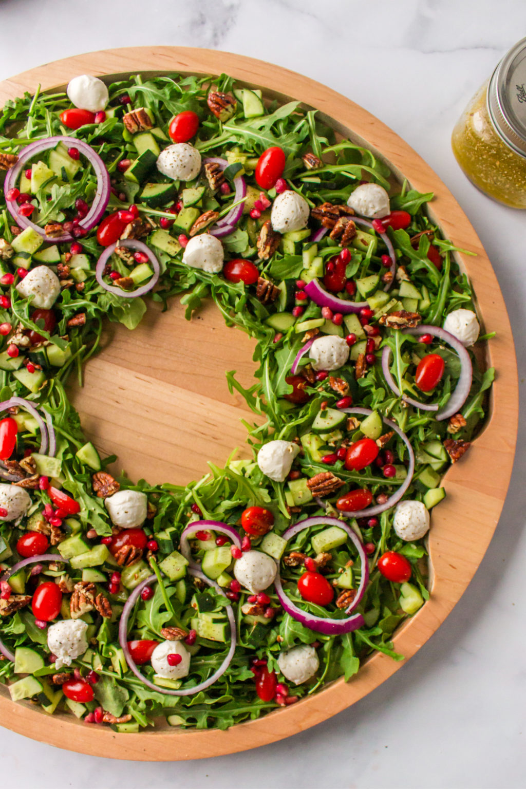Christmas Wreath Salad - Reluctant Entertainer