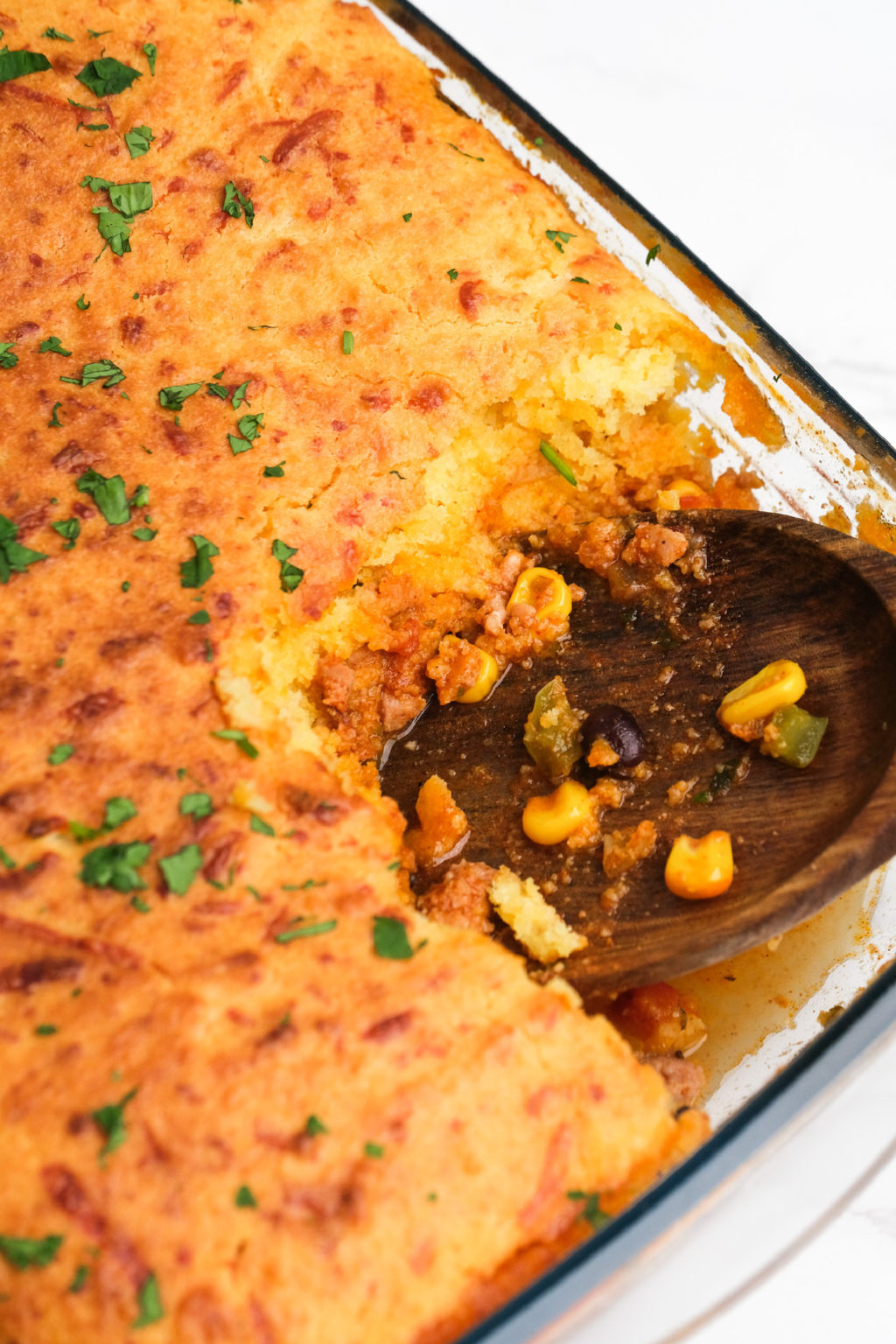 Cornbread Cowboy Casserole - Reluctant Entertainer