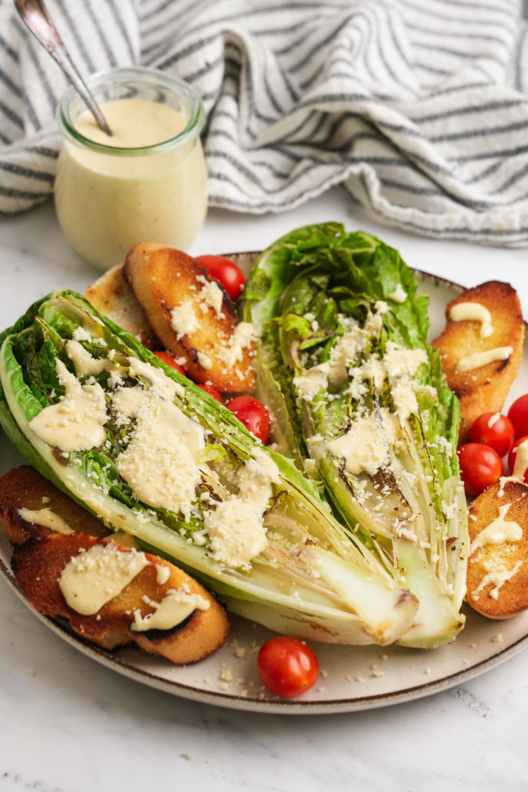 Caesar Salad Dressing without Mayo - Reluctant Entertainer