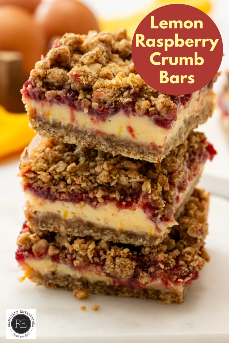 Lemon Raspberry Crumb Bars - Reluctant Entertainer