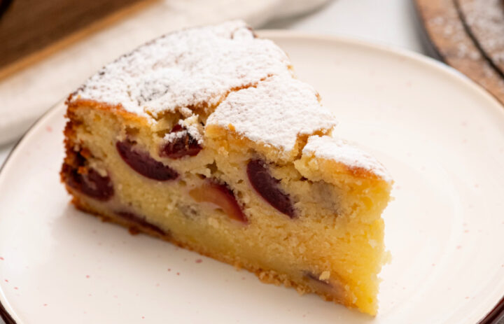 Cherry and Almond Ricotta Cake - Reluctant Entertainer