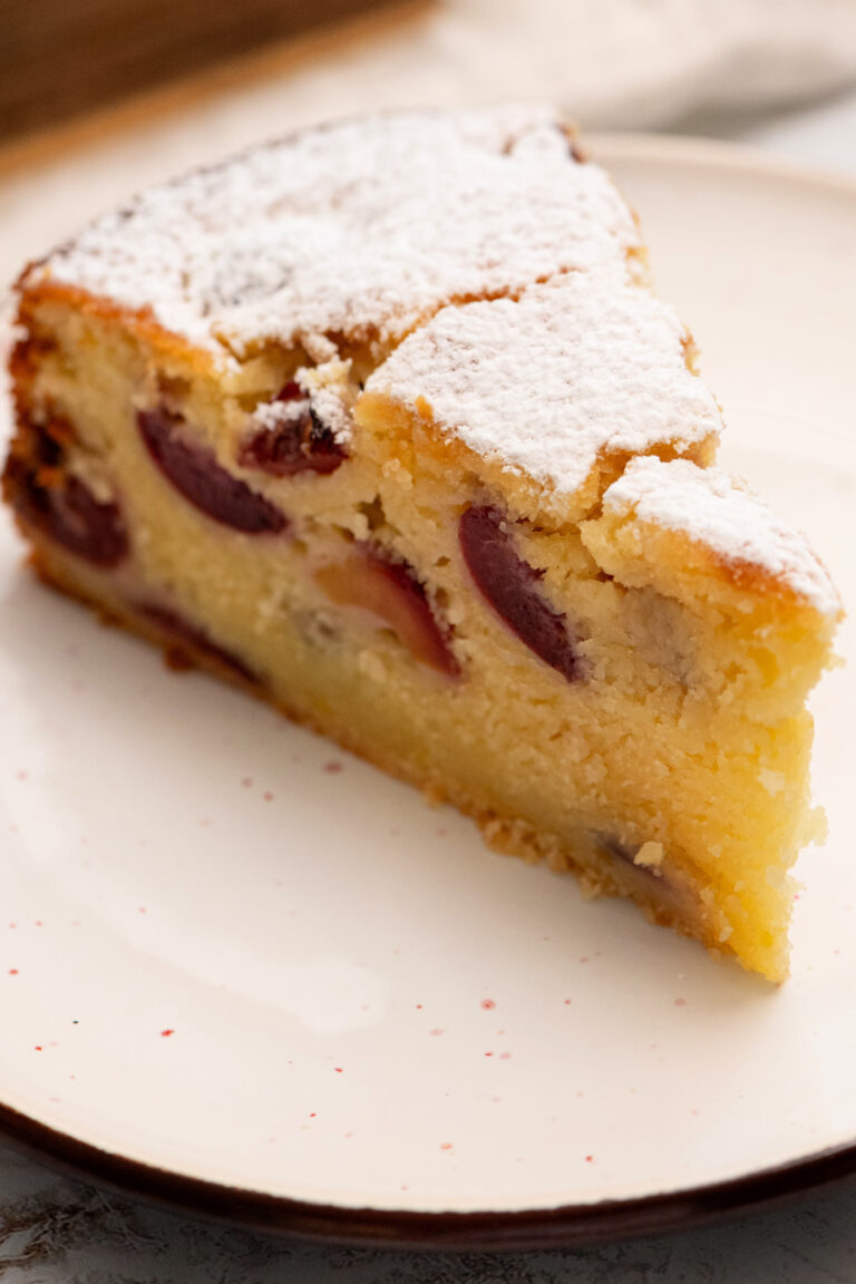 Cherry and Almond Ricotta Cake - Reluctant Entertainer