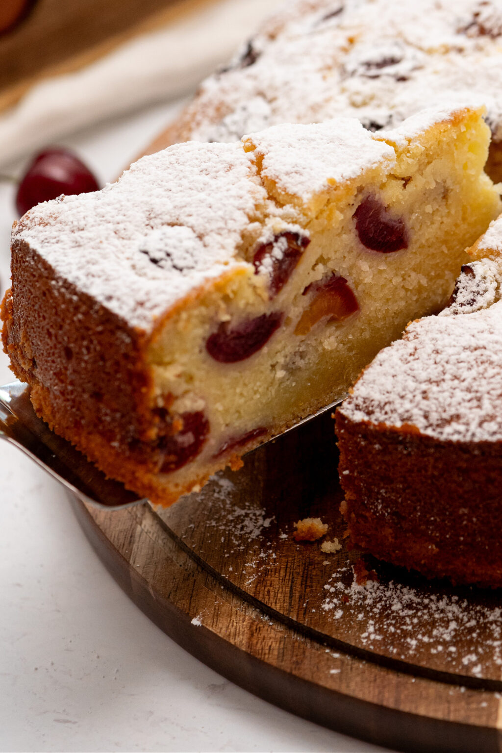 Cherry and Almond Ricotta Cake - Reluctant Entertainer