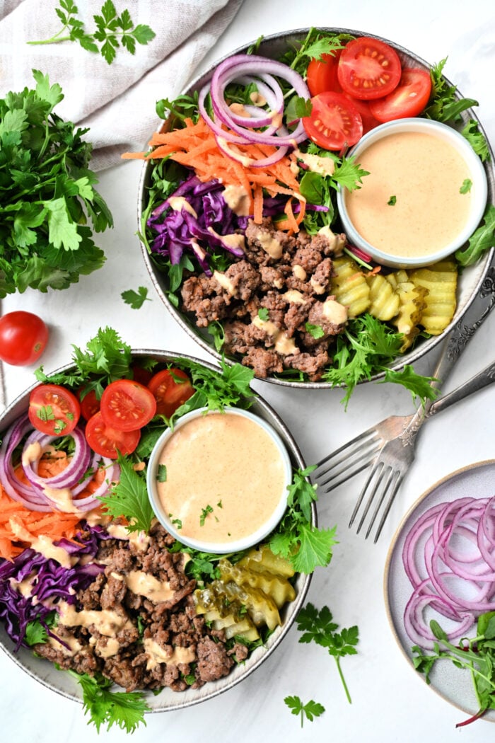 Burger Bowl Recipe - Reluctant Entertainer